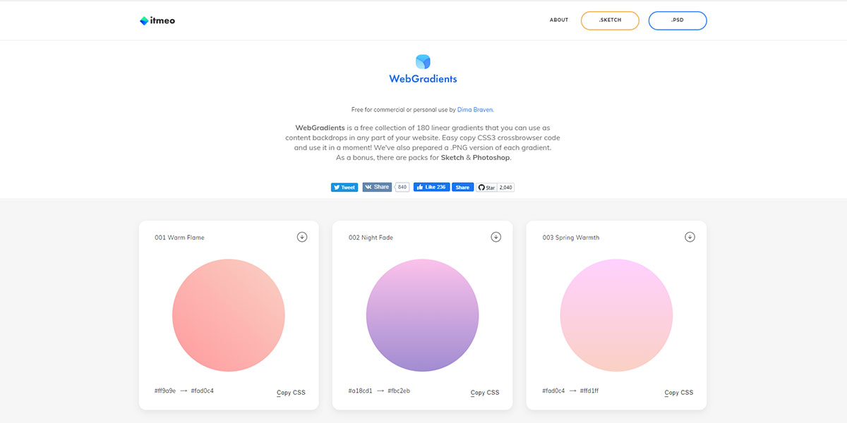 WebGradientsで美しいグラデーションのCSSコードを簡単ゲット！ | インフォコネクト株式会社